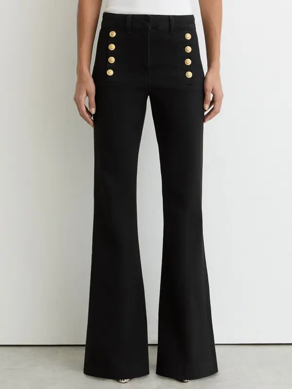 REISS Athena Flared Jeans - Black