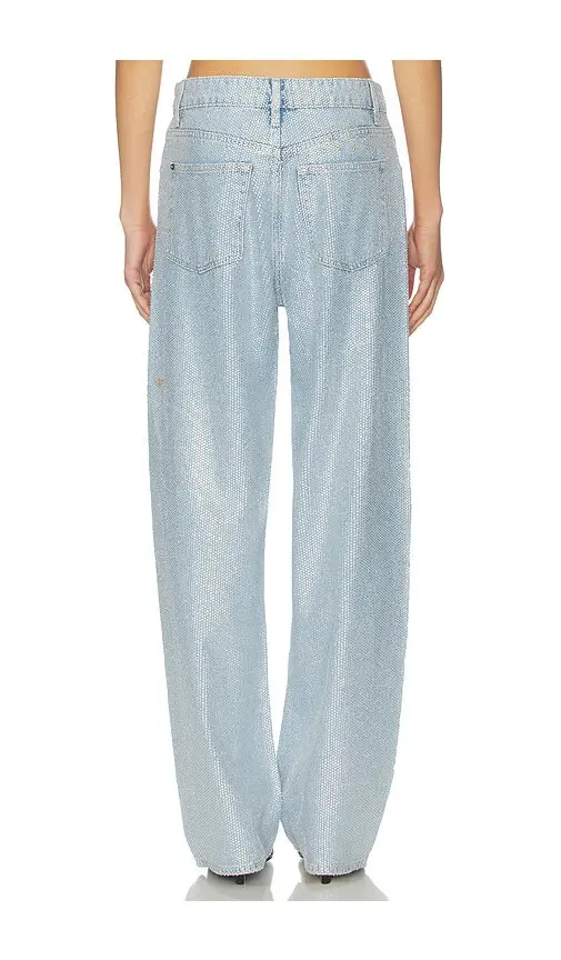 Ksubi Empire Wide Leg Jeans With Crystal Embellishment