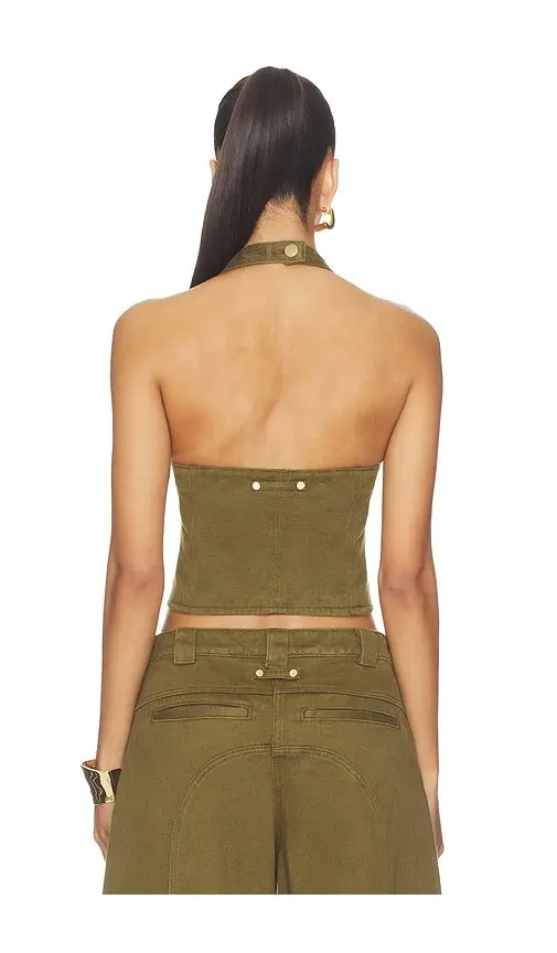 Cult Gaia Davey Cropped Halter Top