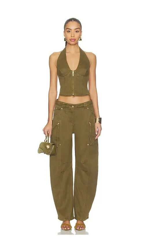 Cult Gaia Davey Cropped Halter Top