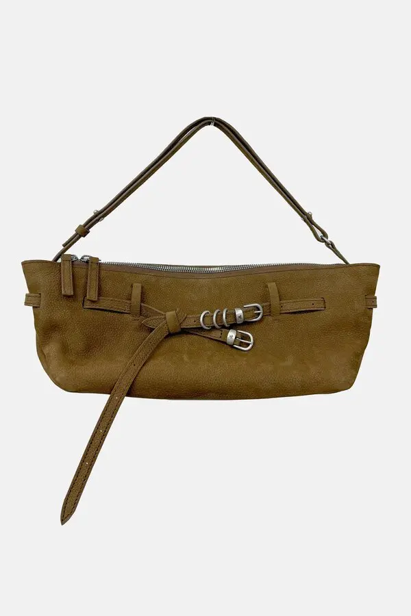 MARGESHERWOOD Baguette Bag With Knotted Shoulder Strap - Green