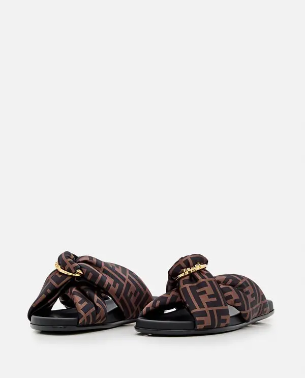 Fendi Ff Fabric Sandals