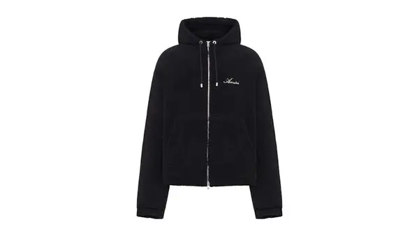 Amiri Bones Fleece Zip Hoodie - Black