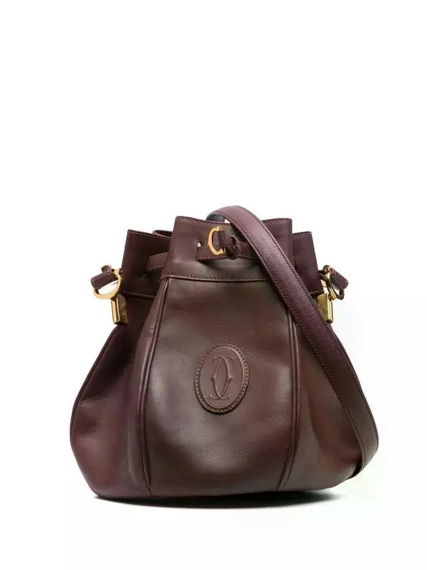 Cartier 2000s Logo-embossed Bucket Bag