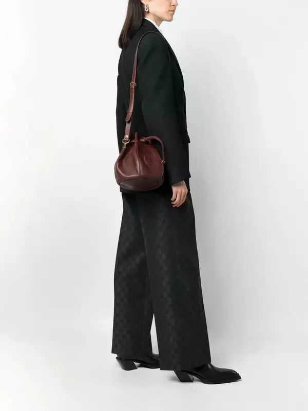 Cartier 2000s Logo-embossed Bucket Bag