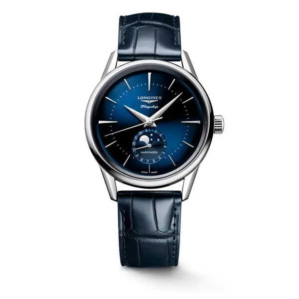 LONGINES Flagship Heritage Moonphase 38.5mm Watch - Stainless Steel