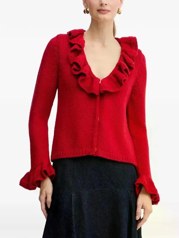 Luisa Spagnoli Ruffled Cardigan