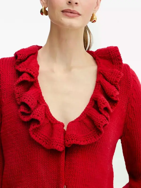 Luisa Spagnoli Ruffled Cardigan