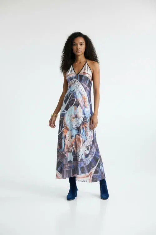 LUNAVERSOUL Ayphyx Halter Dress - Multicolor