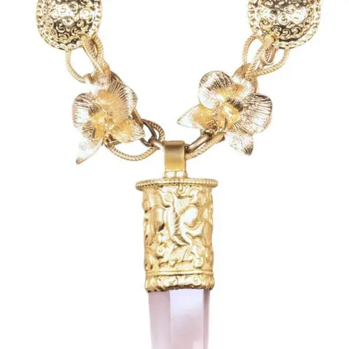 LUNAVERSOUL Sundara Rose Quartz Pendant Necklace