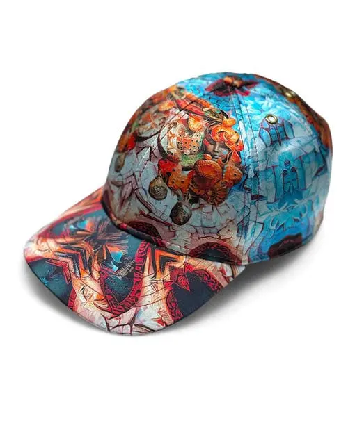 LUNAVERSOUL The Mystic Journey Afrofuturism Baseball Cap - Multicolor