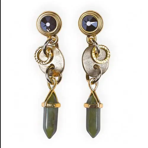 LUNAVERSOUL Serpentine Crystal Drop Earrings - Multicolor