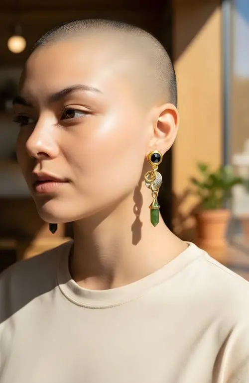 LUNAVERSOUL Serpentine Fire Drop Earrings