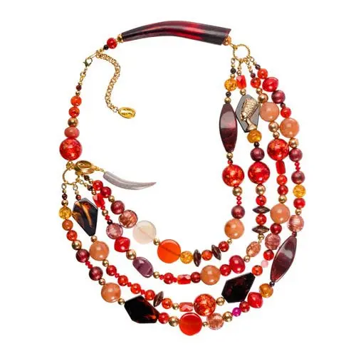 LUNAVERSOUL Mahogany Soul Beaded Necklace - Multicolor