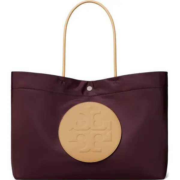 Tory Burch Ella Twist Reversible Tote - Dark Carmine