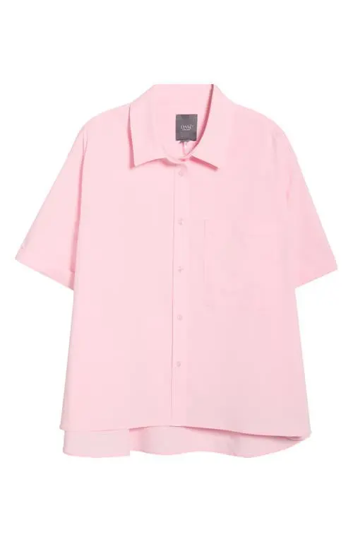 Lyssé Corinna Oversize Crop Button-up Shirt - Rose