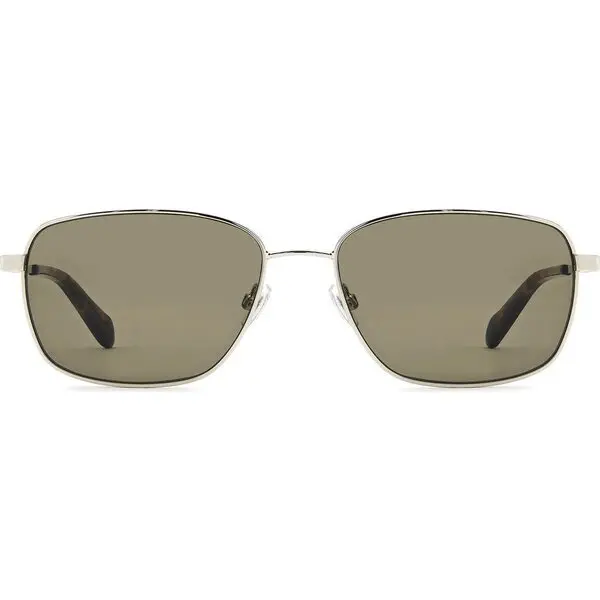 Fossil Rectangular Sunglasses - Light Gold/green