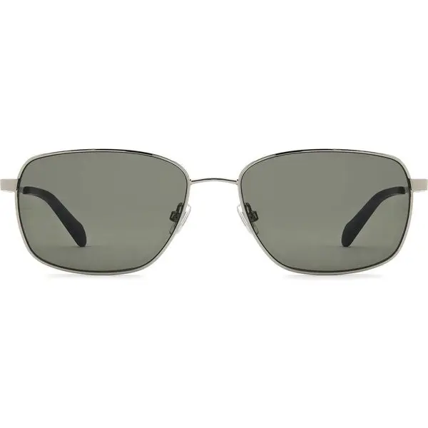 Fossil Rectangular Sunglasses - Ruthenium/brown