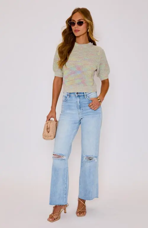 VICI Cotton Mélange Puff Sleeve Sweater