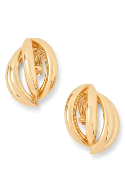 JENNIFER FISHER Abstract Line Clip-on Earrings - Gold