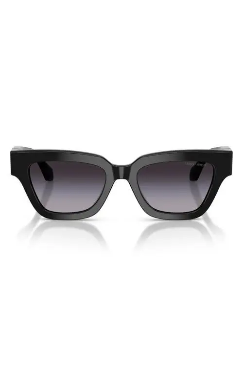 Armani Exchange 50mm Cat Eye Sunglasses - Black/gradient Grey
