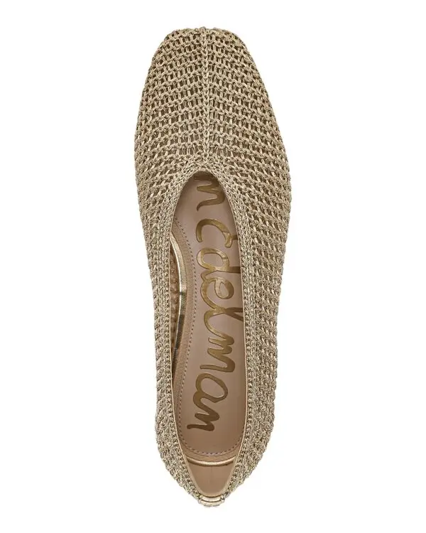 Sam Edelman Kasey Knit Ballet Flats - Amber Gold