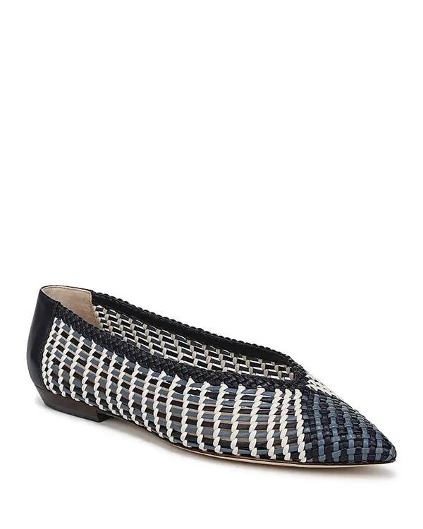 Veronica Beard Bancroft Woven Leather Ballet Flats