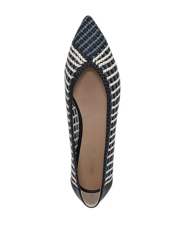 Veronica Beard Bancroft Woven Leather Ballet Flats