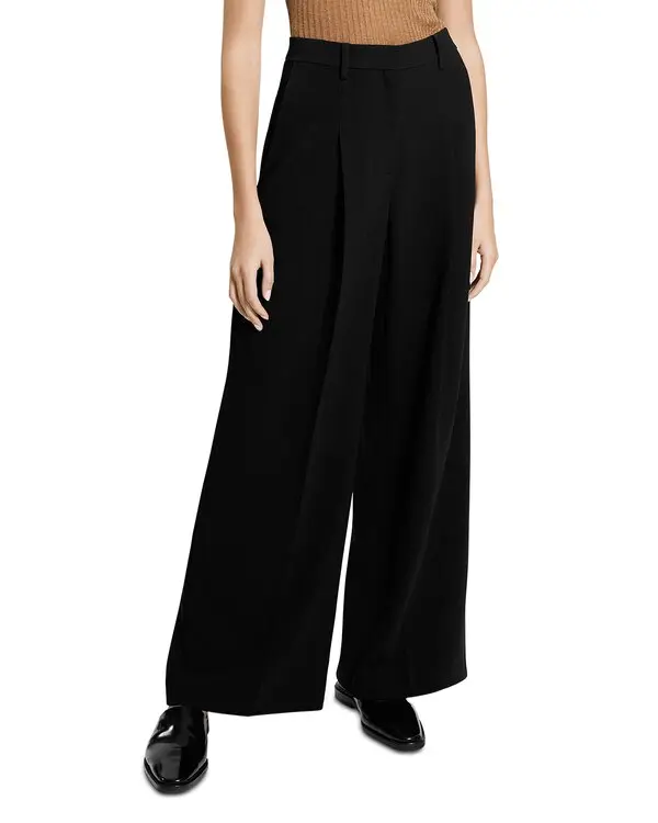Theory Wide Leg Pleated Trousers