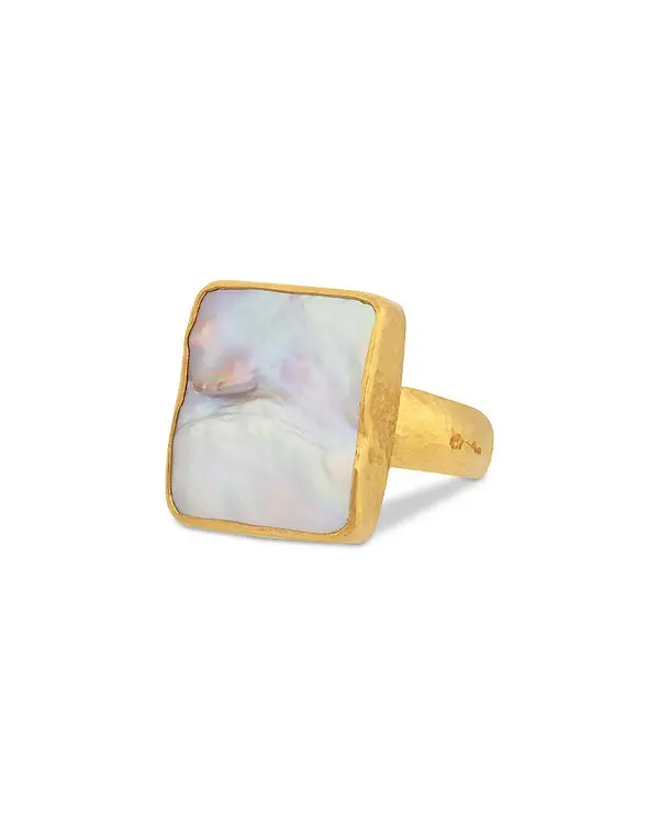 Gurhan 24k Yellow Oyster Pearl Cocktail Ring - Gold