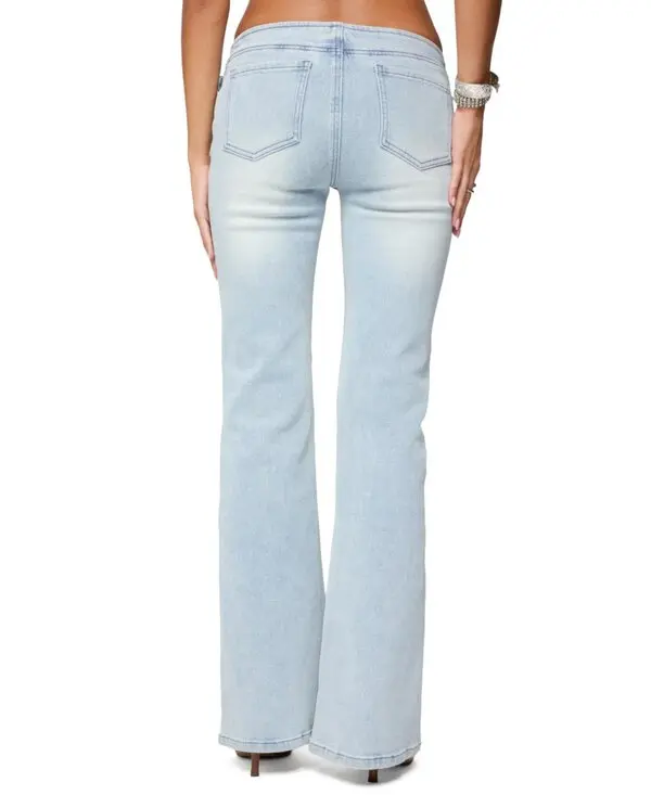 EDIKTED Kenza Belted Flared Jeans
