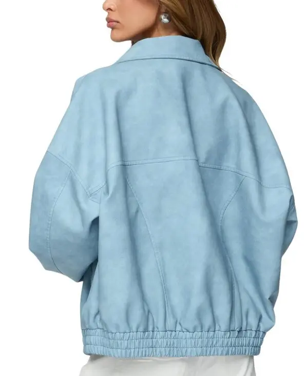 EDIKTED Oversized Washed Jacket - Light-blue-washed