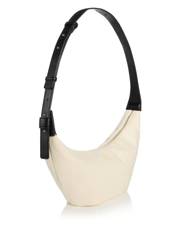 Aqua Canvas Sling Hobo Bag