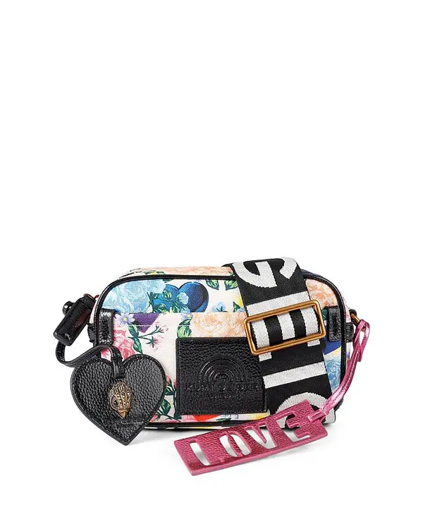 Kurt Geiger Floral Cotton Southbank Mini Camera Crossbody Bag