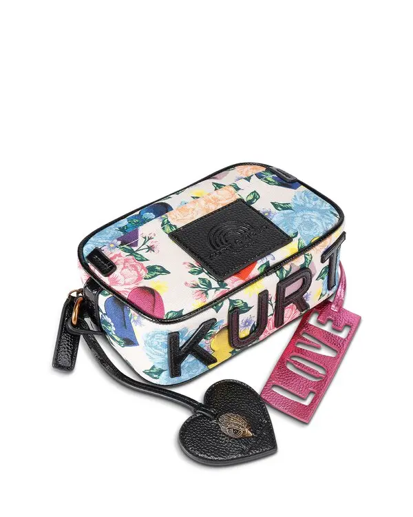 Kurt Geiger Floral Cotton Southbank Mini Camera Crossbody Bag