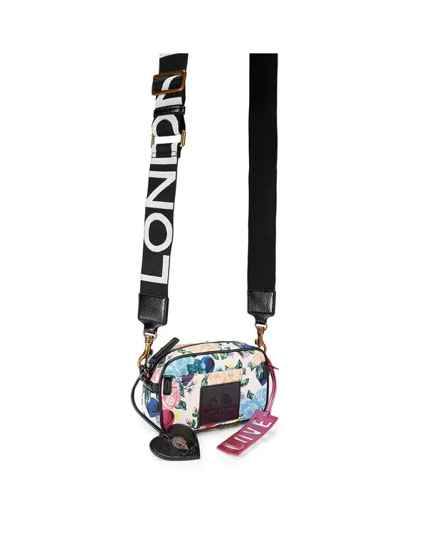 Kurt Geiger Floral Cotton Southbank Mini Camera Crossbody Bag