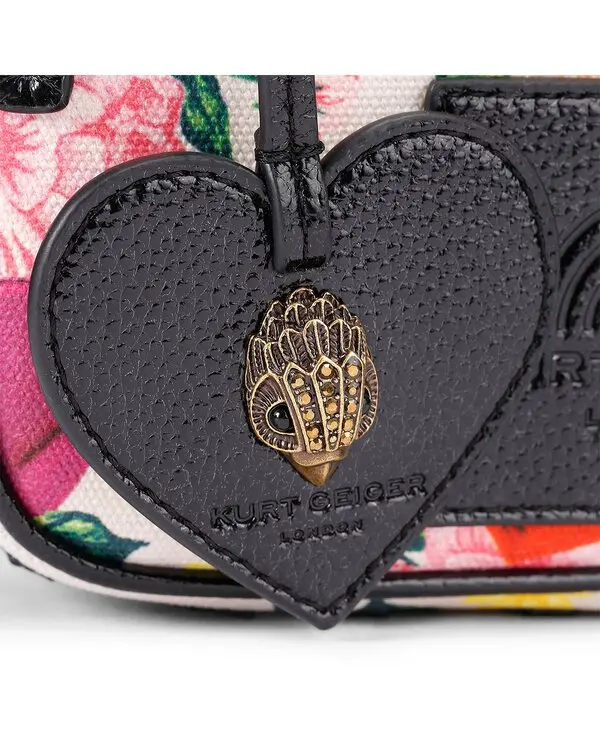 Kurt Geiger Floral Cotton Southbank Mini Camera Crossbody Bag