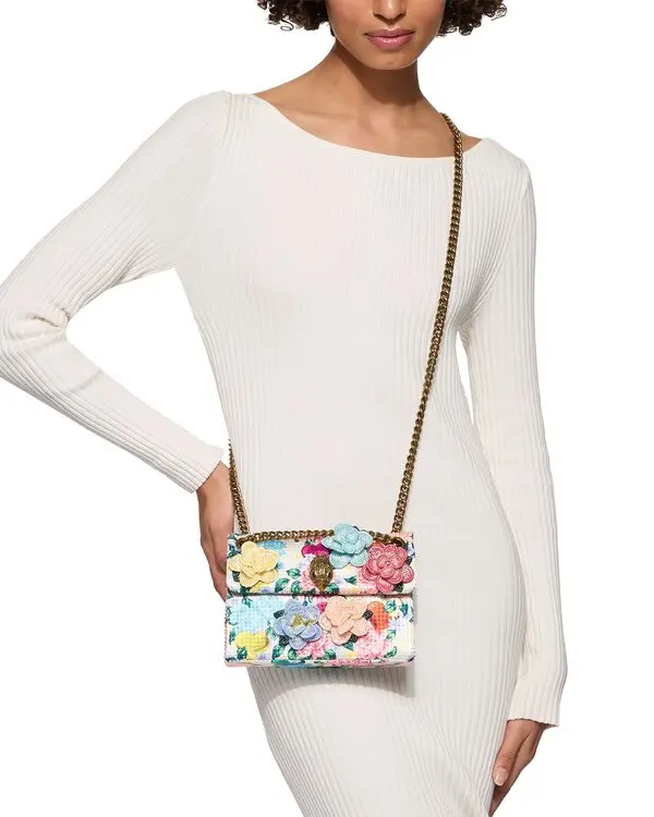 Kurt Geiger Kensington Embellished Floral Mini Bag