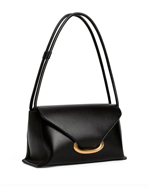 WANDLER Veneto Leather Shoulder Bag - Black