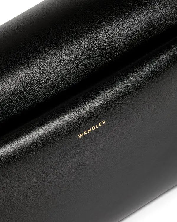 WANDLER Veneto Leather Shoulder Bag - Black