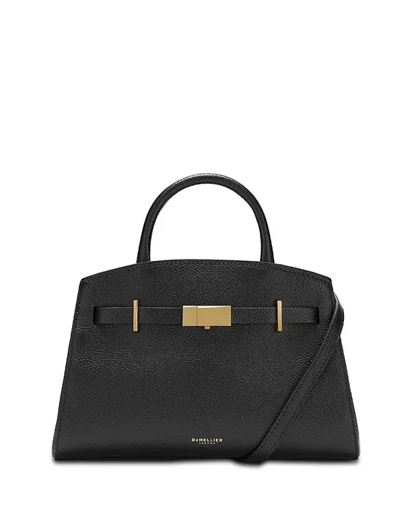 DEMELLIER Hudson Small Leather Handbag - Black