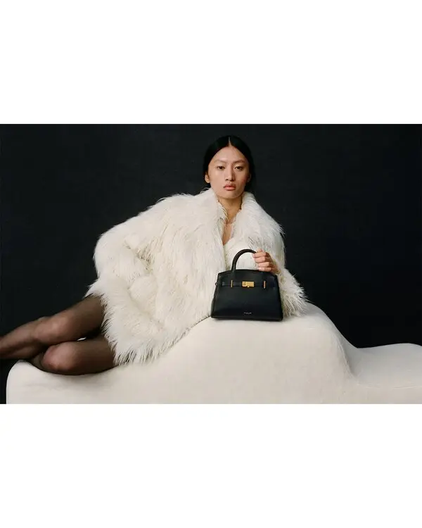 DEMELLIER Hudson Small Leather Handbag - Black