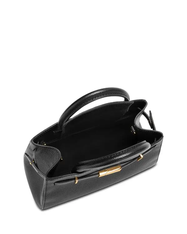 DEMELLIER Hudson Small Leather Handbag - Black