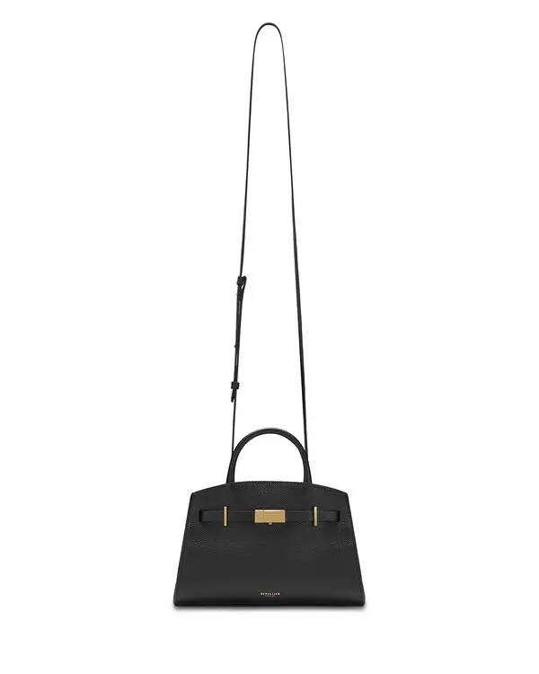 DEMELLIER Hudson Small Leather Handbag - Black