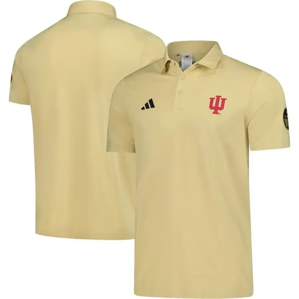 Adidas Indiana Hoosiers Salute To Service Ultimate365 Solid Polo - Tan
