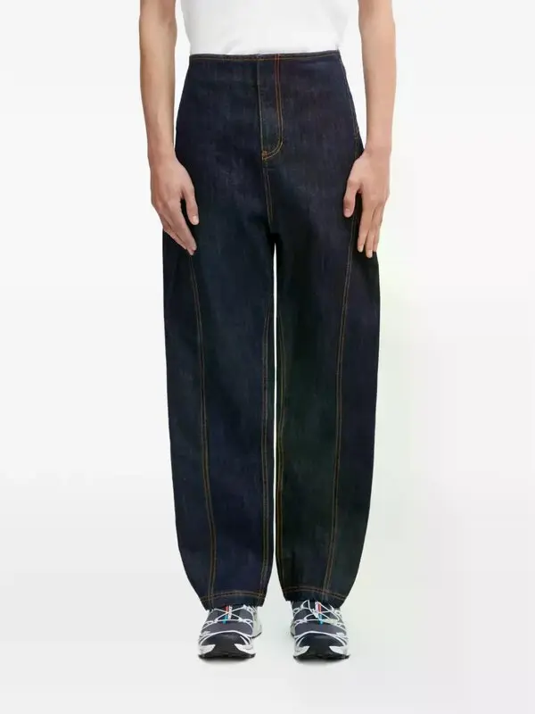ADER ERROR Topstitch Jeans - Blue