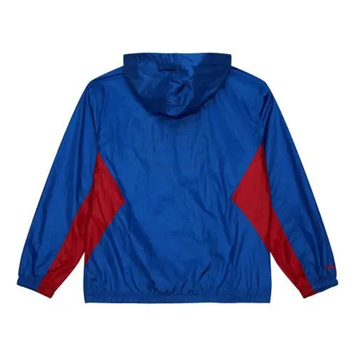 Mitchell & Ness Detroit Pistons Playmaker Full-zip Hooded Windbreaker Jacket
