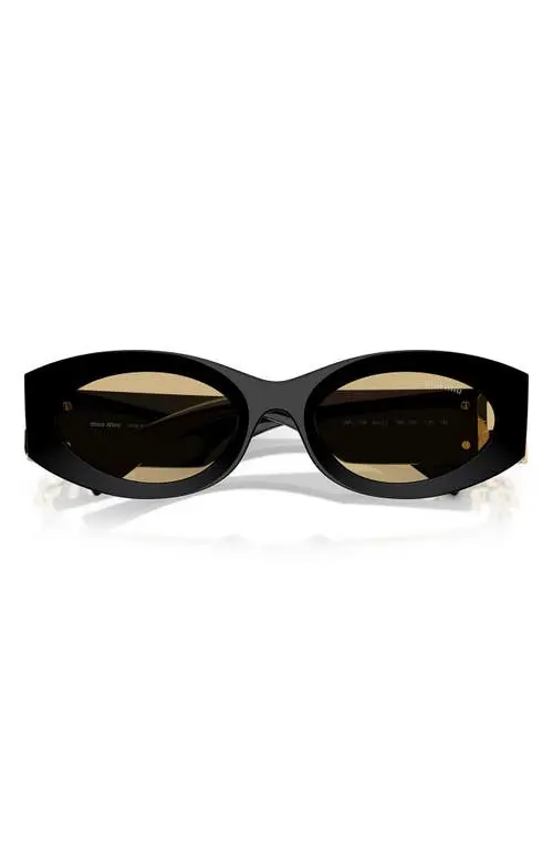 Miu Miu 54mm Rectangular Full Rim Sunglasses