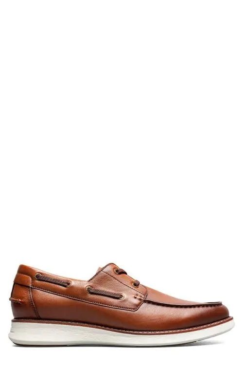 Florsheim Moc Toe Lace-up Boat Shoe - Cognac Multi