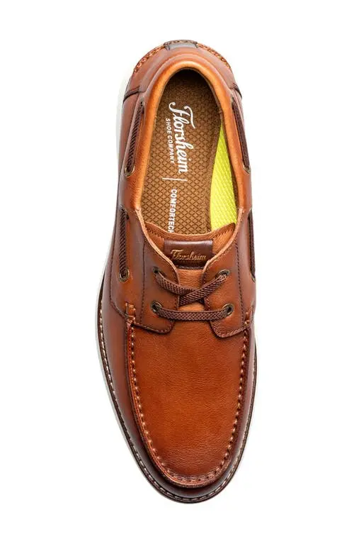 Florsheim Moc Toe Lace-up Boat Shoe - Cognac Multi